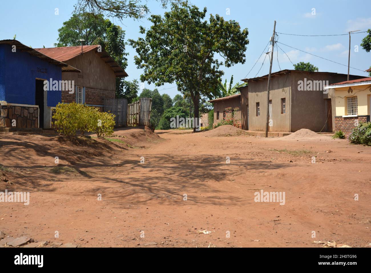Village street in Rwanda, East Africa Stock Photo - Alamy