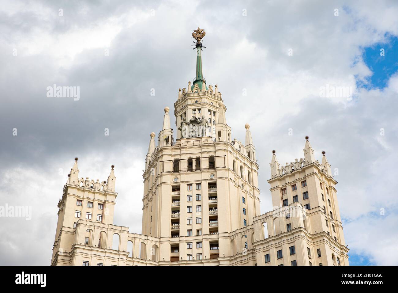 Stalin's skyscrapers in the Russian capital. High-rise building on ...