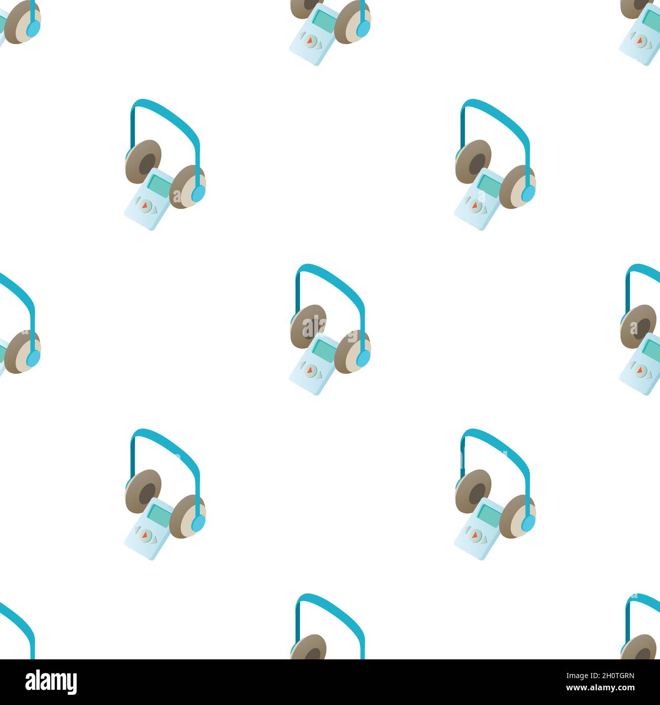 Museum audio guide with headphones pattern seamless background texture ...