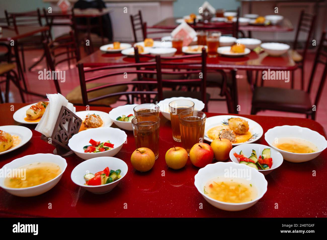 Food in the dining room. Russian national food Stock Photo - Alamy