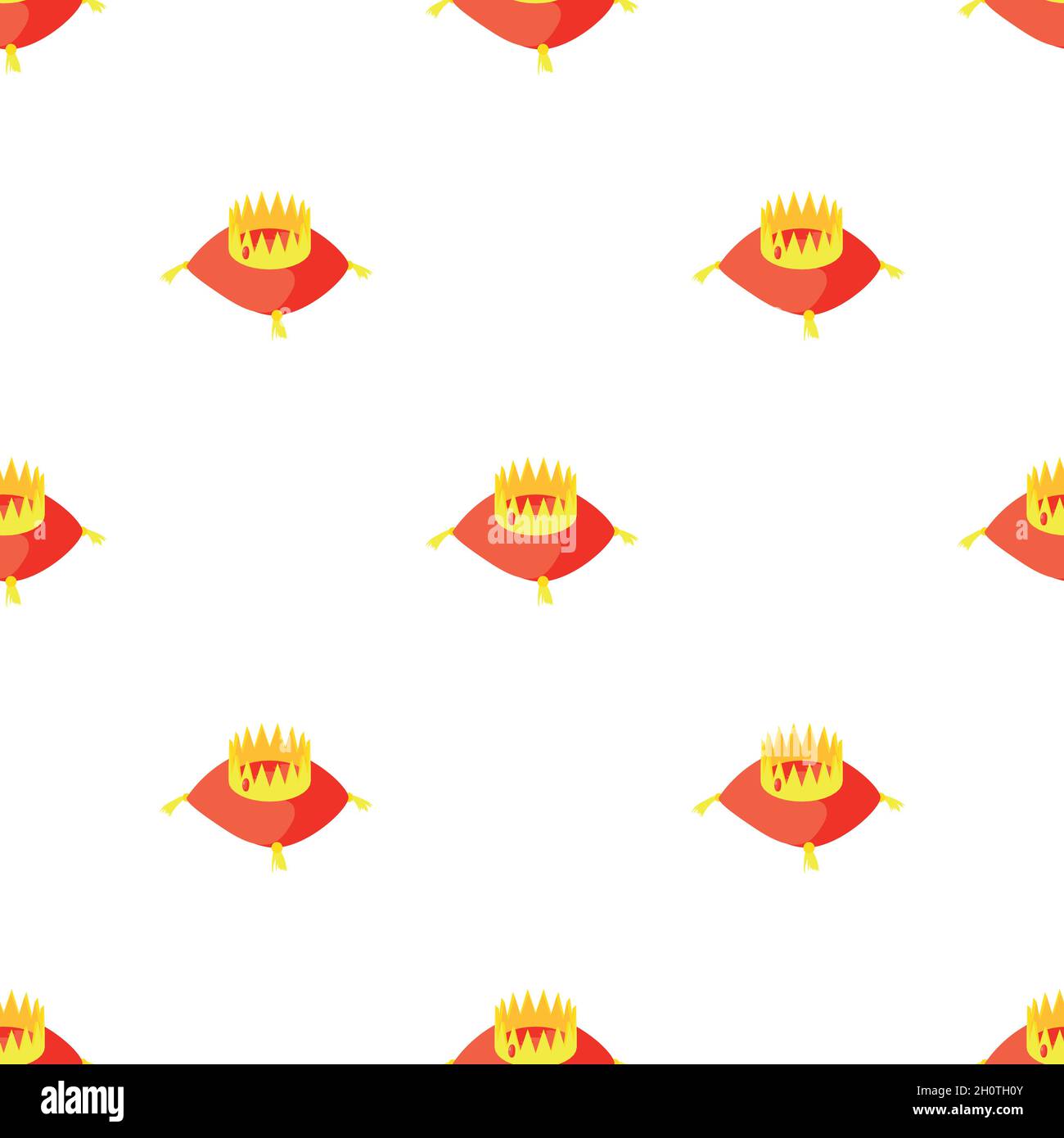 Royal crown on pillow pattern seamless background texture repeat ...