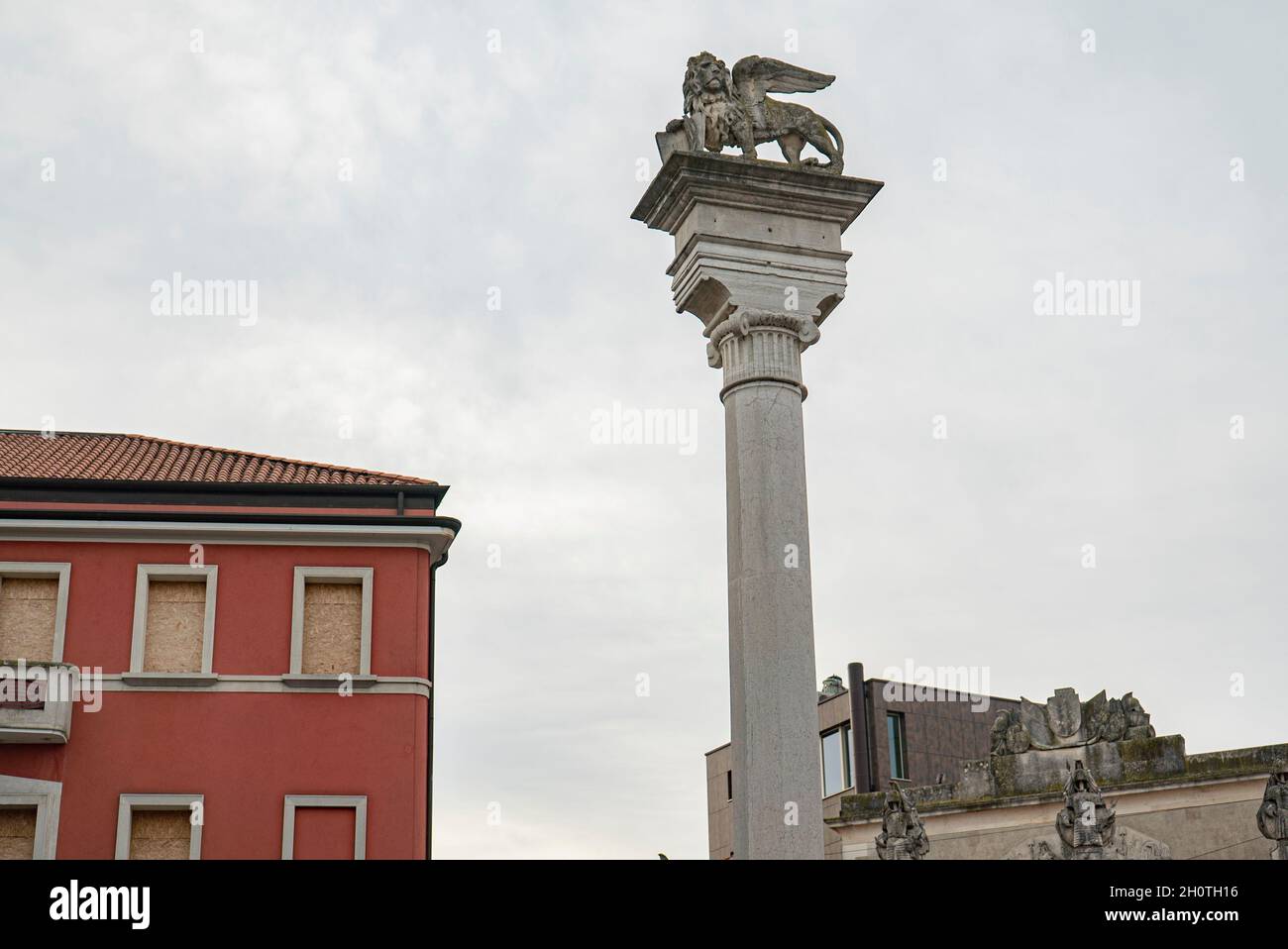 Giuseppe Garibaldi Square in Rovigo an historical italian city Stock ...