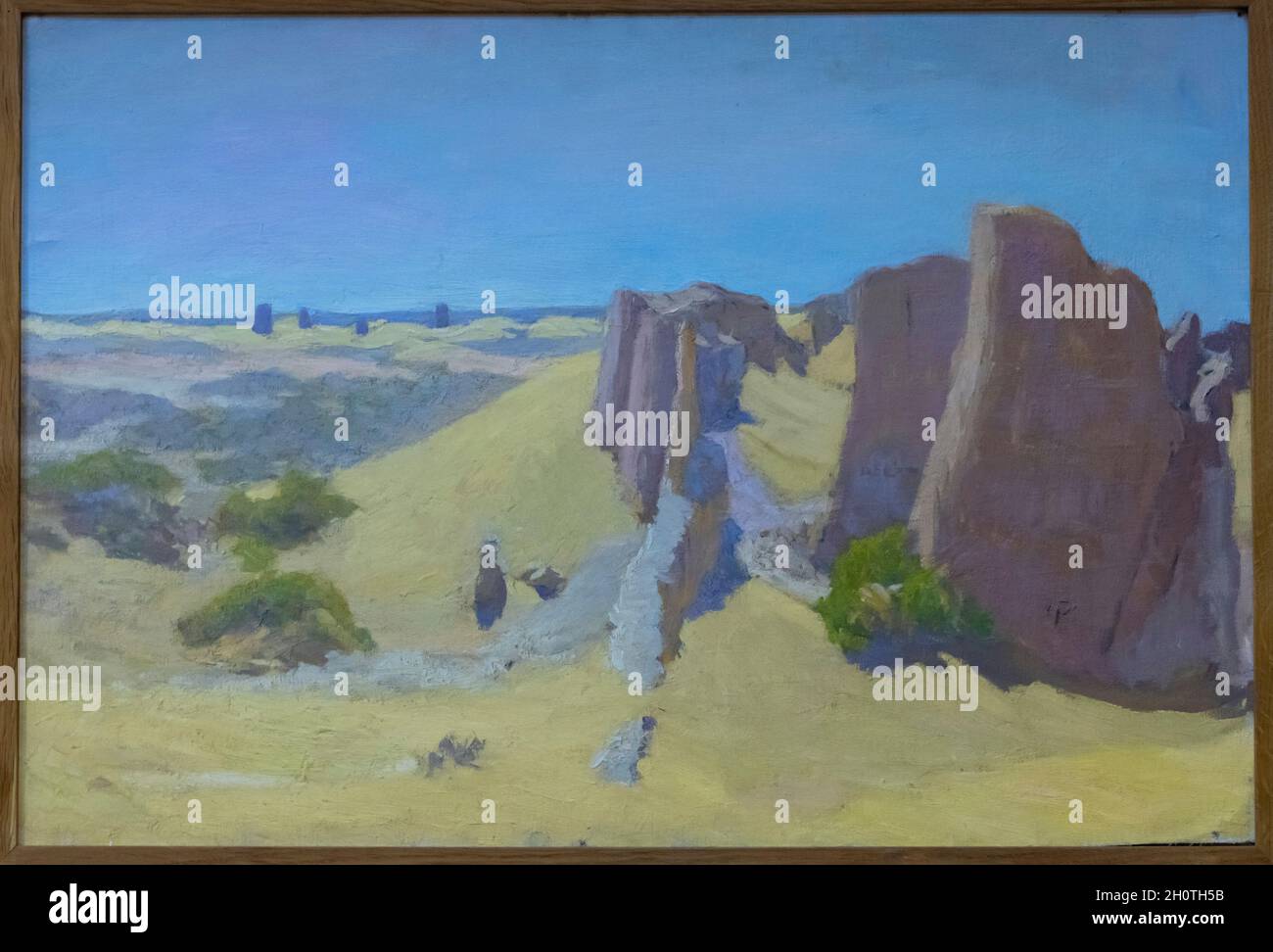 I. V. Savitsky, Kavat-Kala Tower, 1956. oil on canvas in cardboard ...