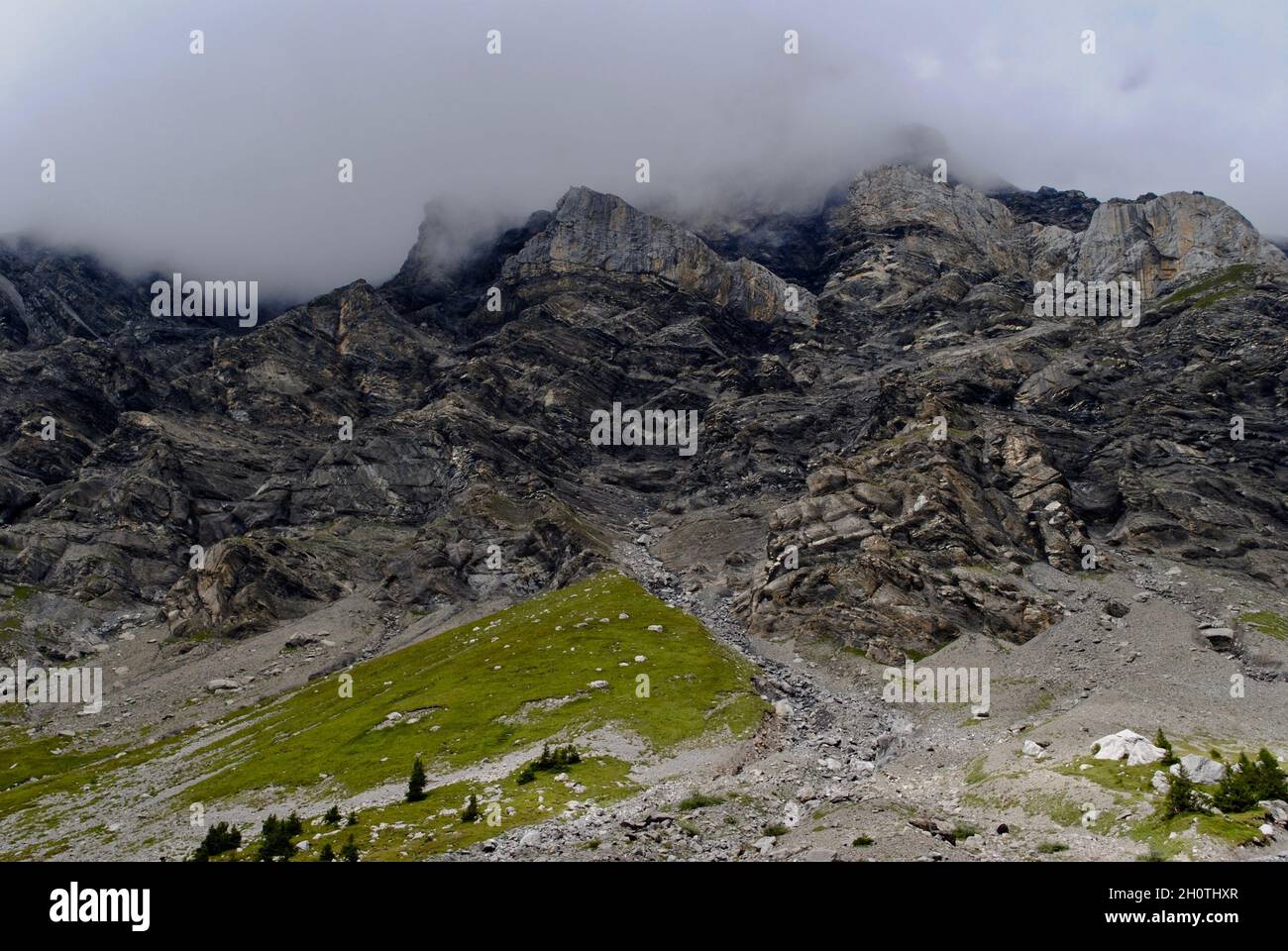 Solalex area high above Villars Sur Ollon in Switzerland Stock Photo ...