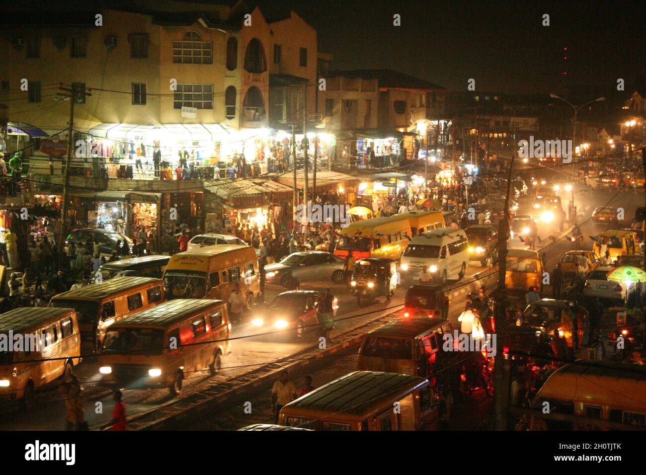 Lagos' busy night scene. Nigeria. March 15, 2008 Stock Photo - Alamy
