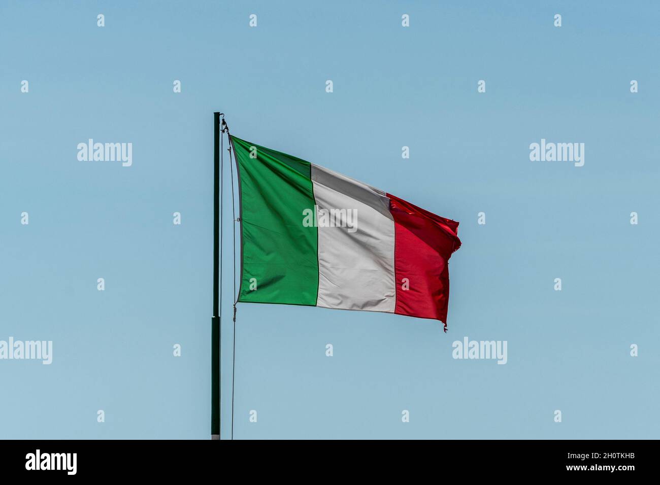 Italian flag flying in the sky Stock Photo - Alamy