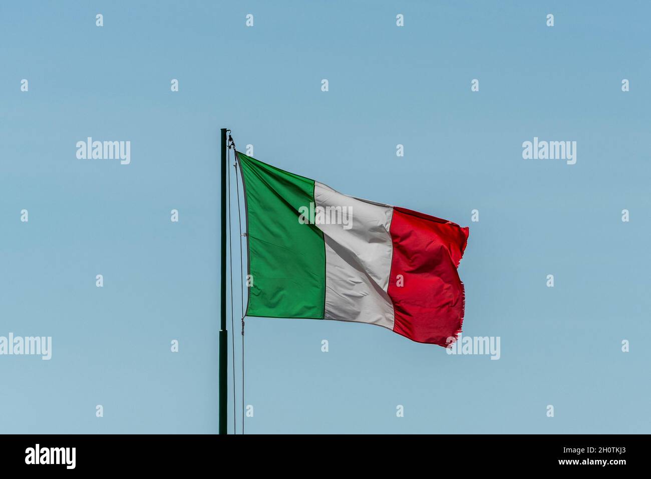Italian flag flying in the sky Stock Photo - Alamy