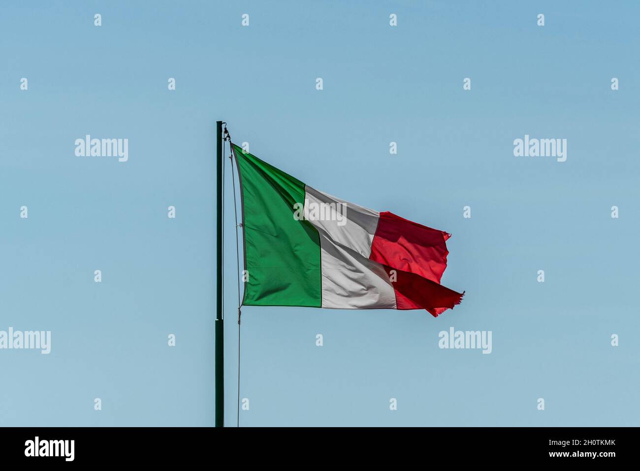 Italian flag flying in the sky Stock Photo - Alamy