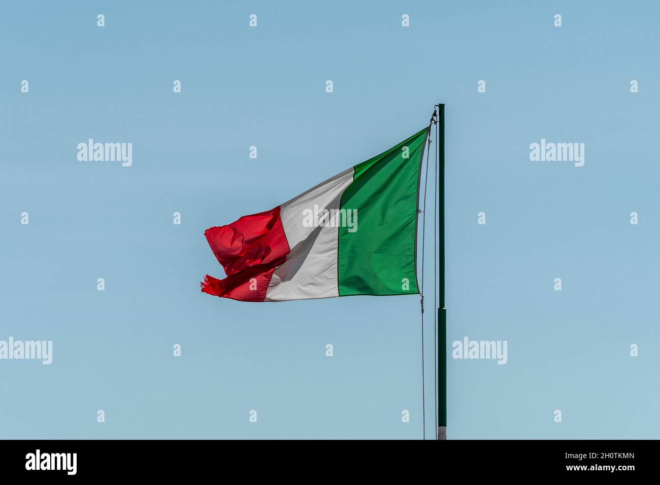Italian flag flying in the sky Stock Photo - Alamy