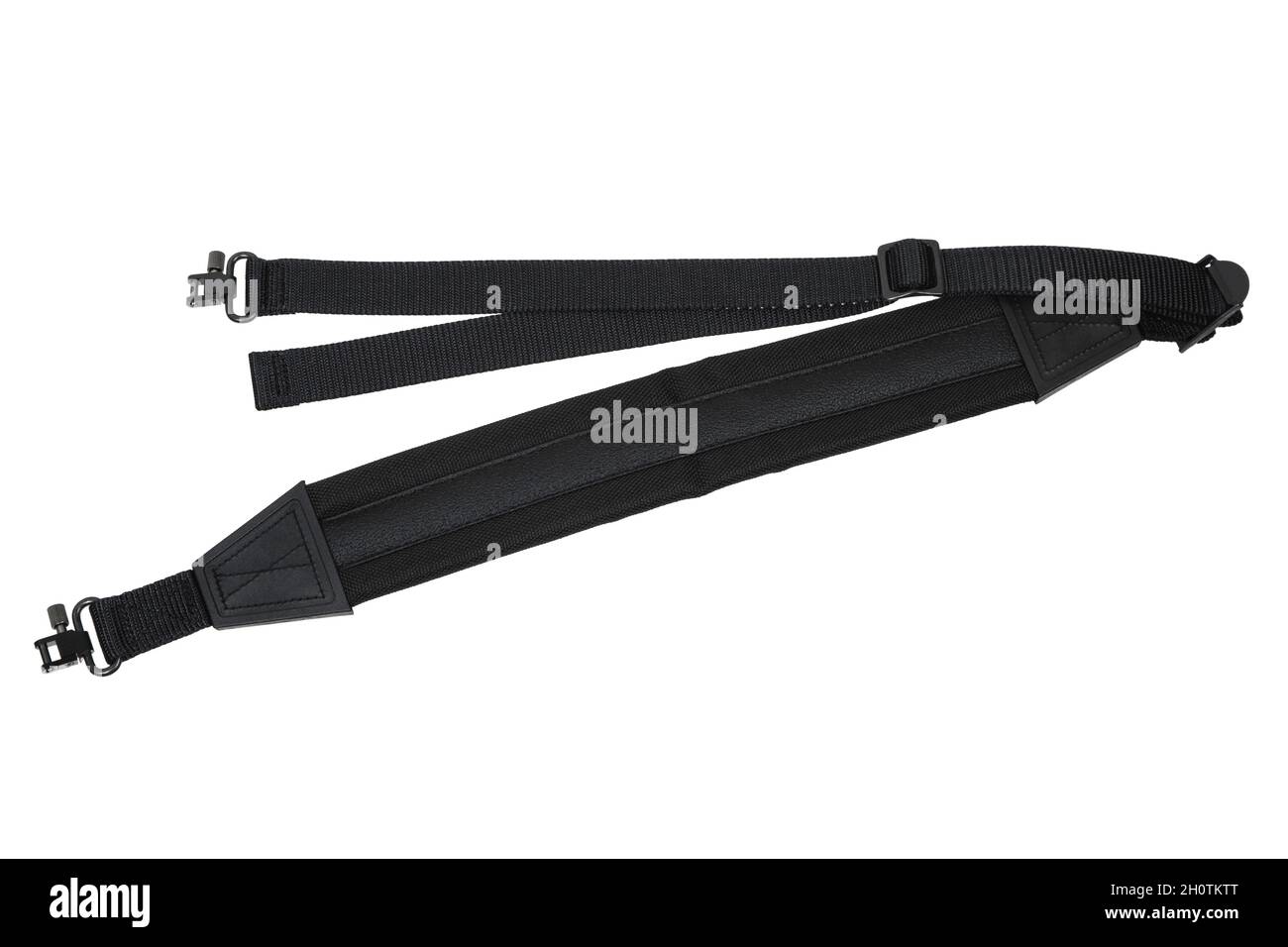 Black nylon shoulder strap for a gun isolated on white background Stock ...