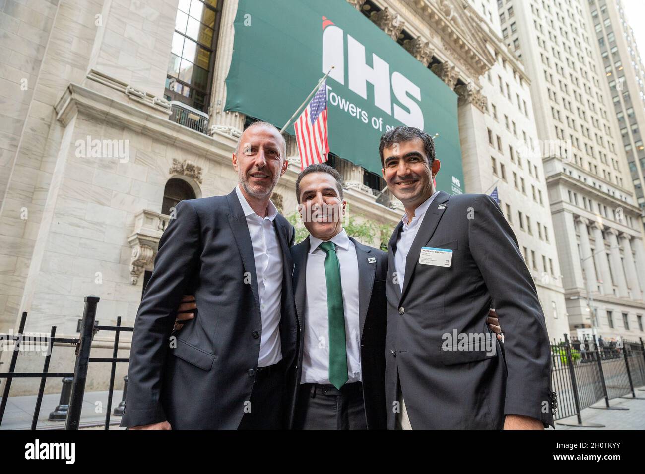 New York, USA. 14th Oct, 2021. Sam Darwish (C) Chairman and CEO ...