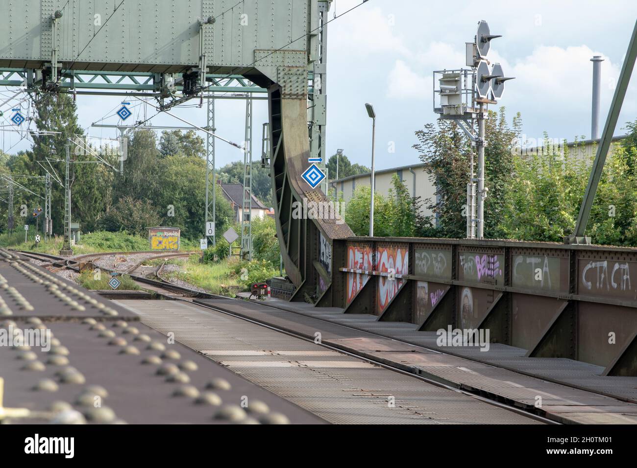 Old railroad station platform Stock Photo - Alamy