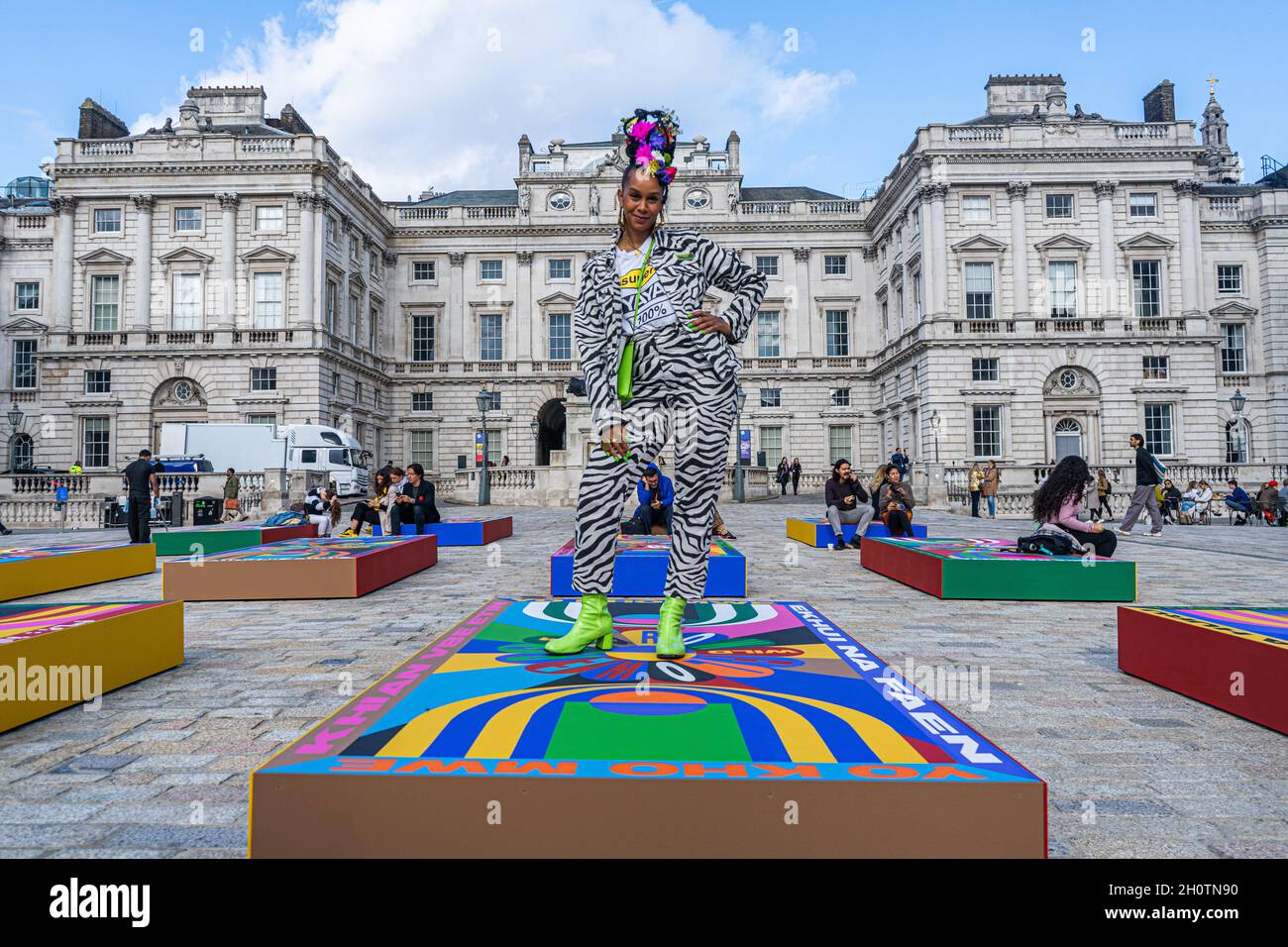 LONDON, UK. 14th Oct, 2021. London based artist Lakwena Maciver poses ...