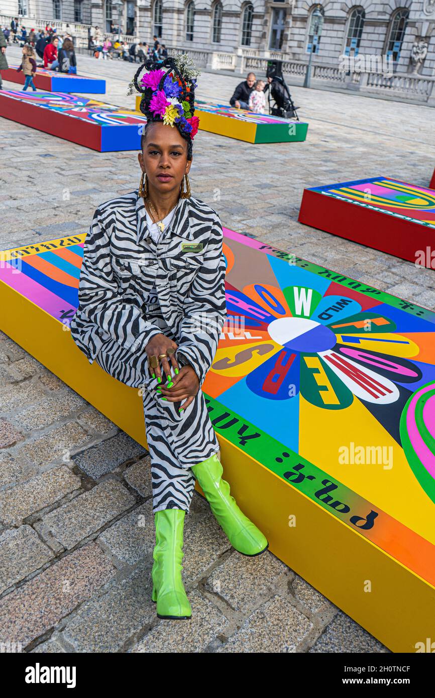 LONDON, UK. 14th Oct, 2021. London based artist Lakwena Maciver poses ...