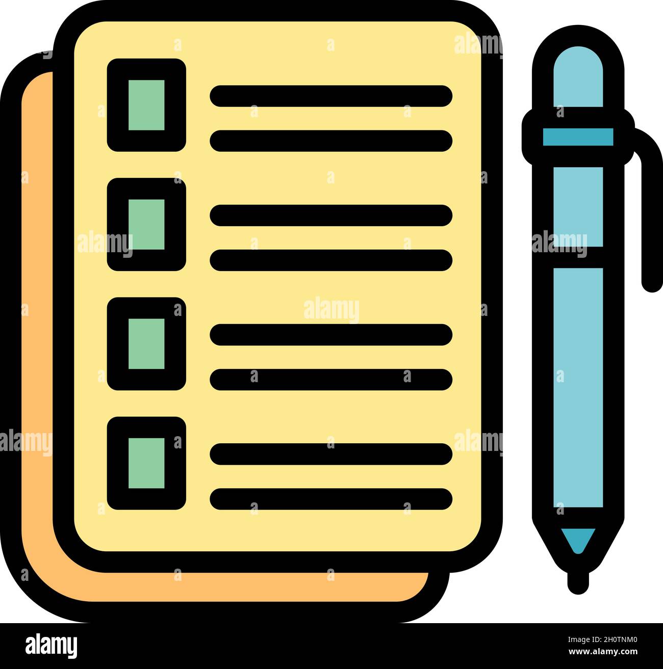 Medical test icon. Outline medical test vector icon color flat isolated ...