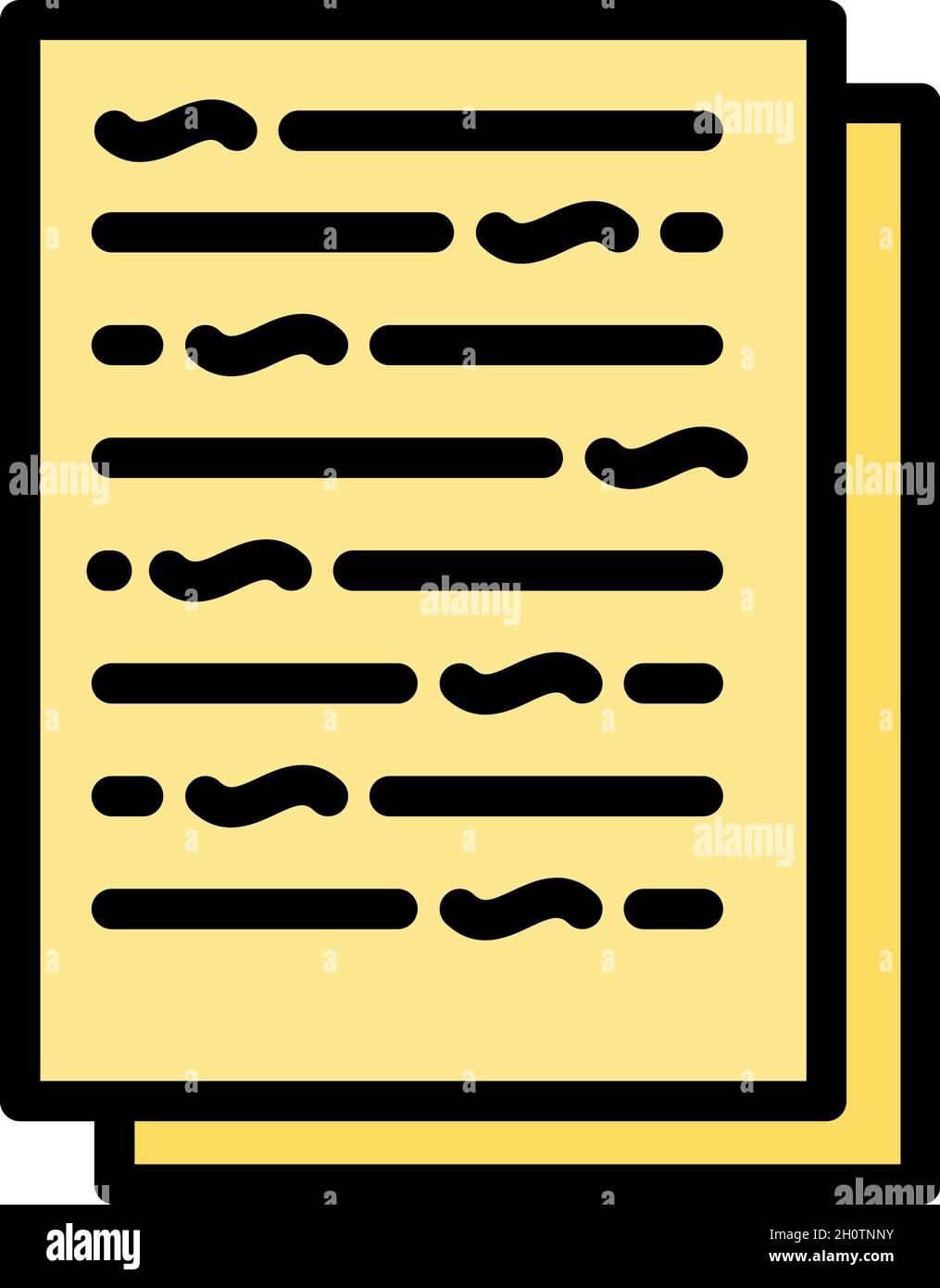 Cipher code icon. Outline cipher code vector icon color flat isolated ...