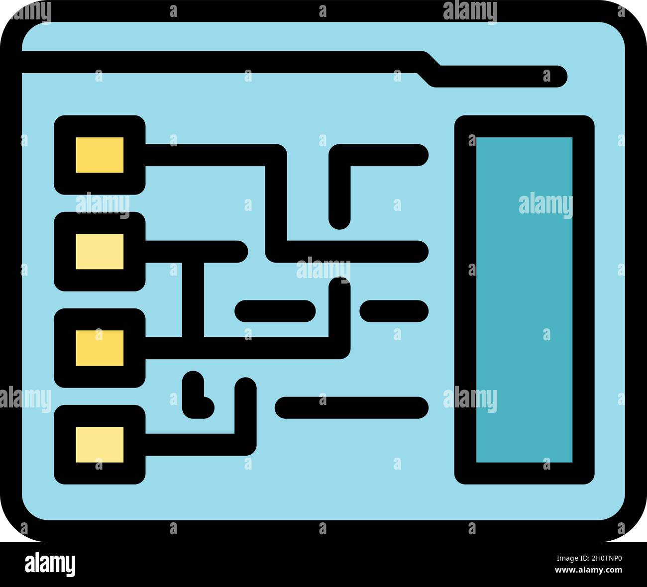 Cipher system icon. Outline cipher system vector icon color flat ...