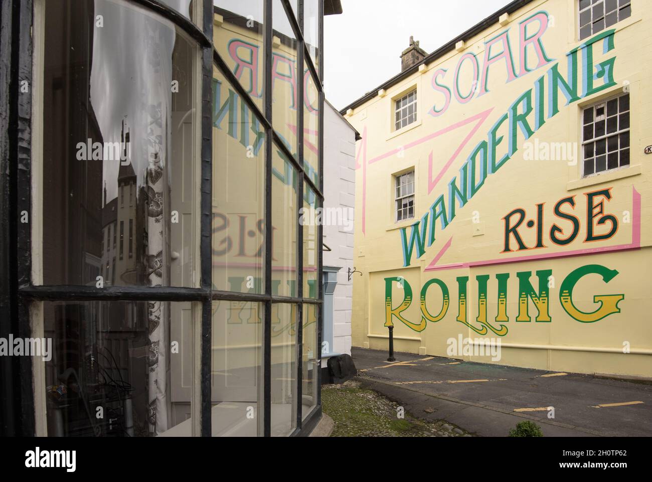 Heritage lottery funded artwork mural in Kirkgate, Settle, North ...