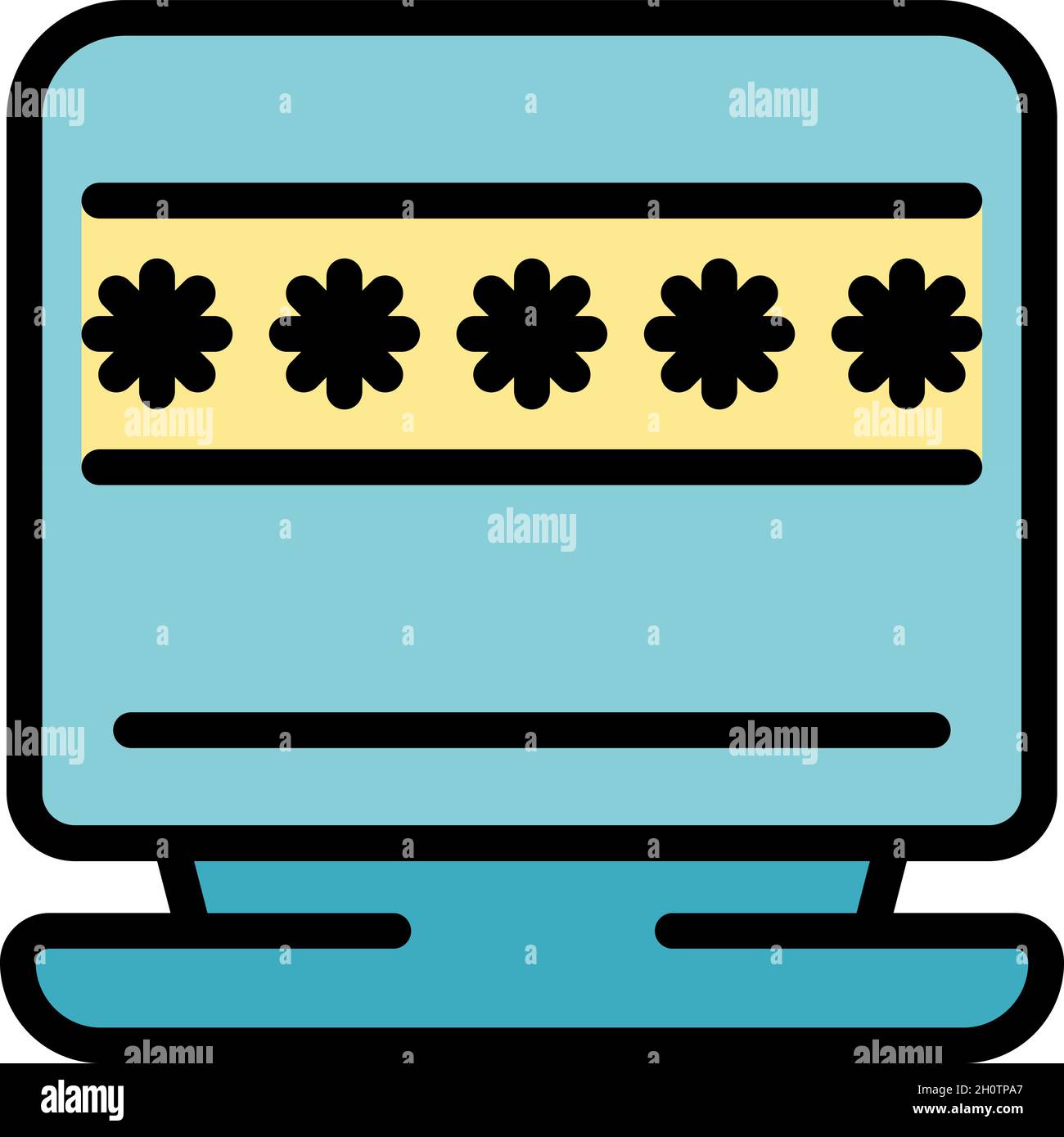 Customize password icon. Outline customize password vector icon color ...