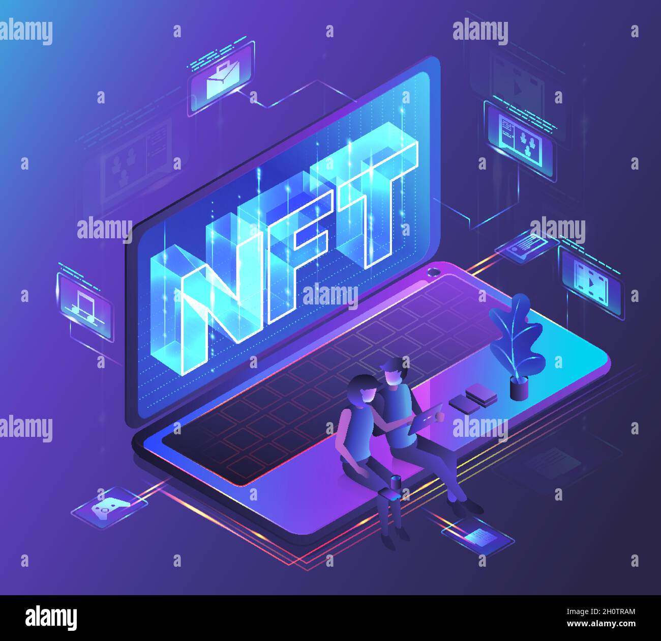 Nft Non Fungible Token Digital Crypto Art Blockchain Technology
