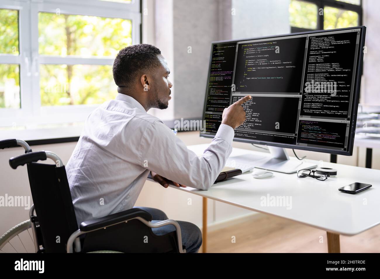 African American Web Developer. Software Programmer Coding Stock Photo ... African American Web Developer. Software Programmer Coding Stock Photo ...