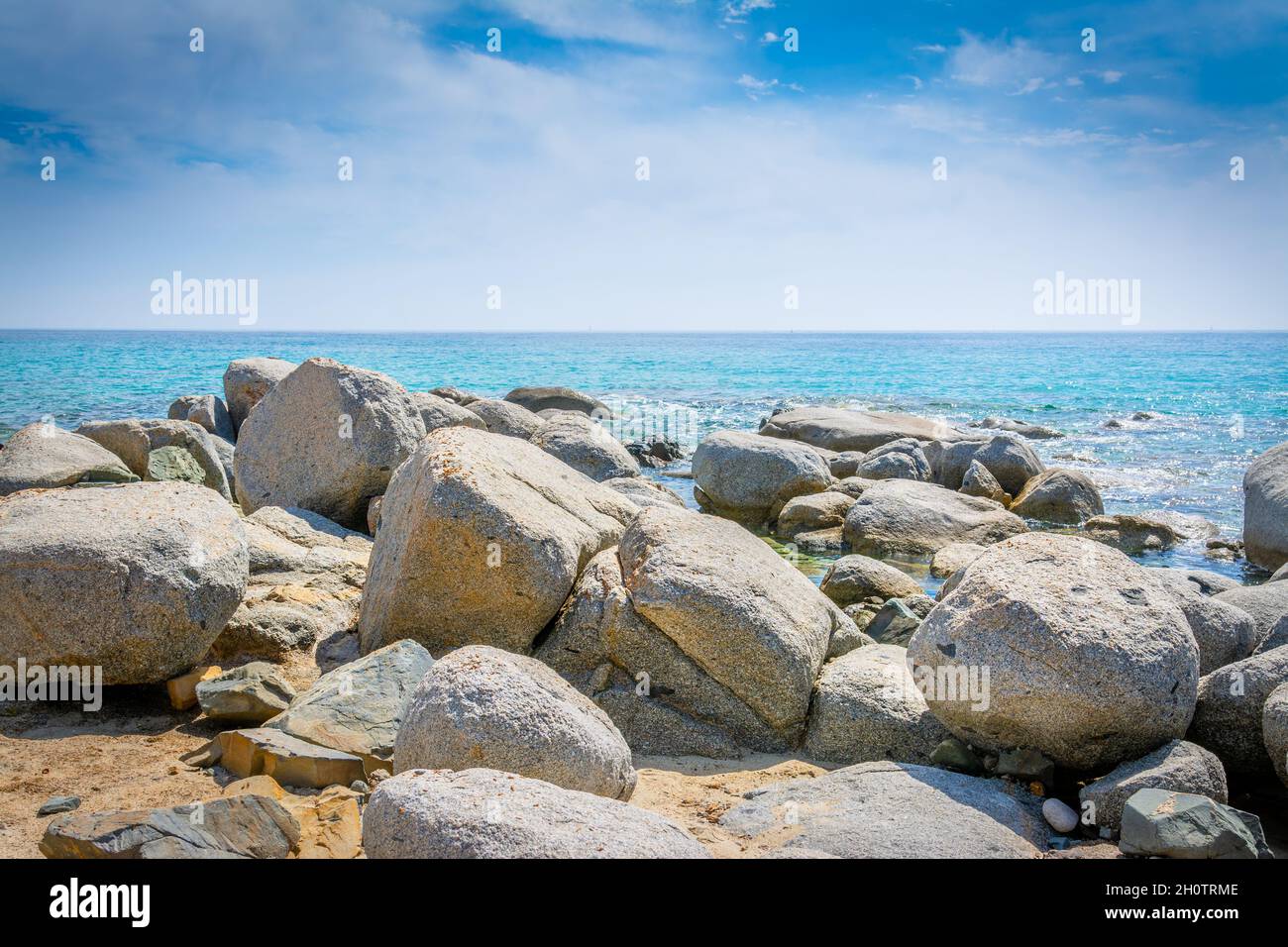 Grey rocks in Porto Sa Ruxi shore. Sardinia, Italy Stock Photo - Alamy
