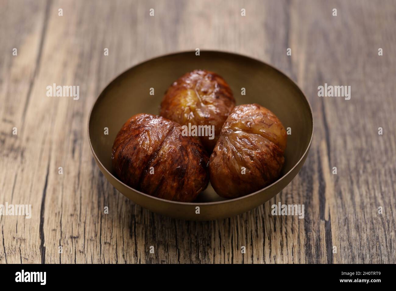 Japanese traditional chestnut compote called Kuri No Shibukawani Stock ...