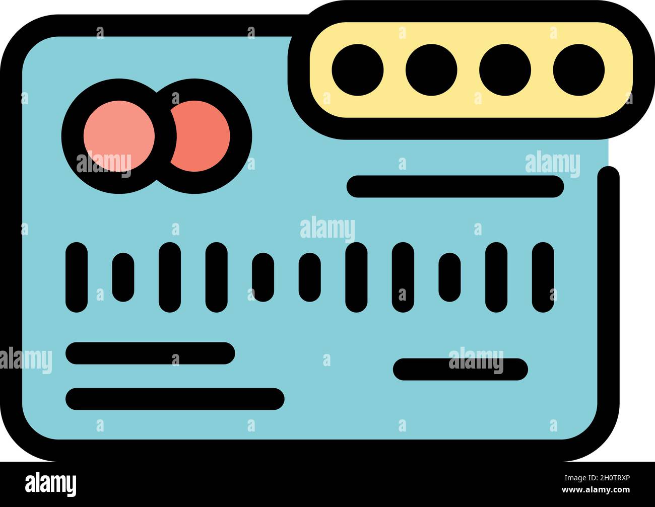 Credit card password icon. Outline credit card password vector icon ...