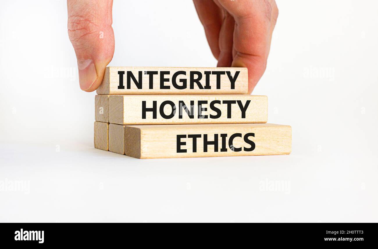 Integrity honesty ethics symbol. Concept words 'Integrity honesty ...