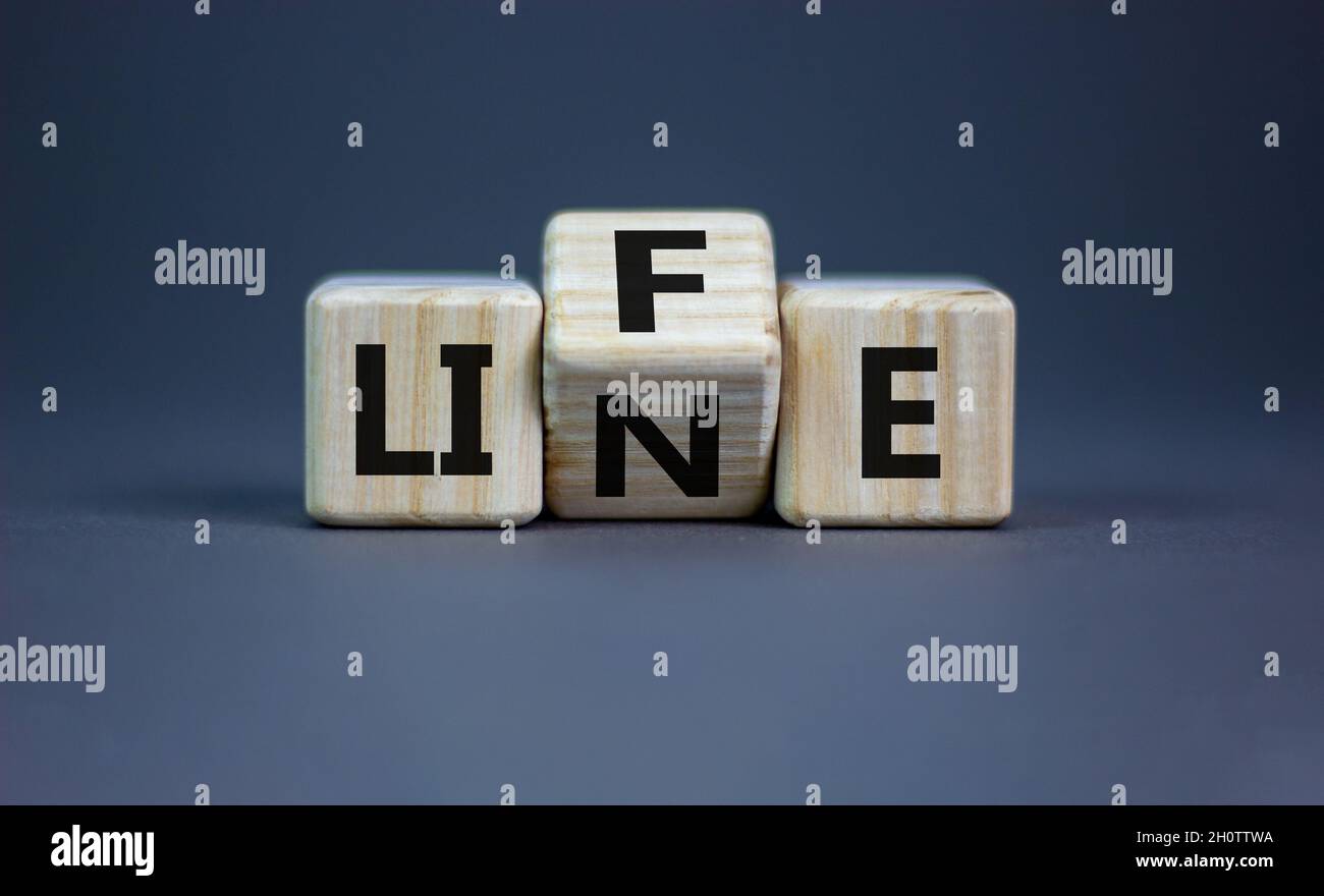 Lifeline, line of life symbol. Turned wooden cubes and changed the word ...
