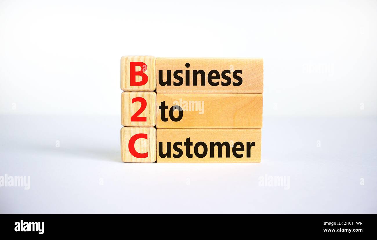 B2C business to customer symbol. Concept words 'B2C - business to ...