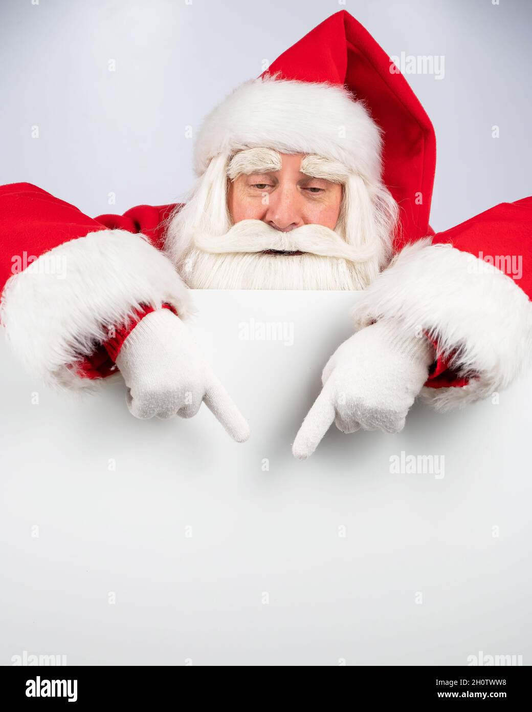 Santa claus points billboard hi-res stock photography and images - Alamy