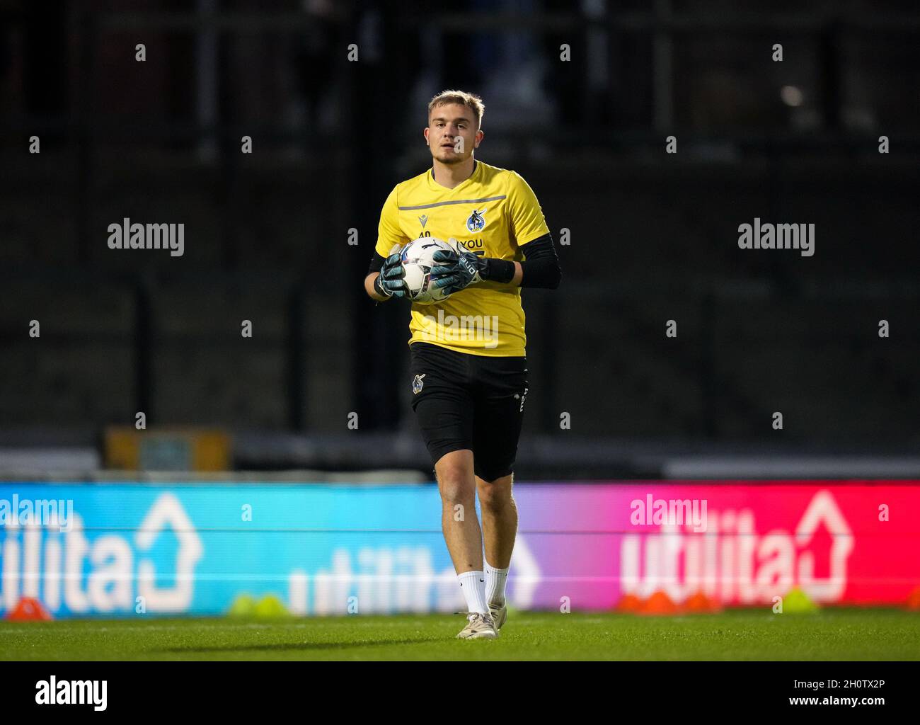 Bristol, UK. 13th Oct, 2021. Goalkeeper Airidas Vilinauskas of Bristol ...