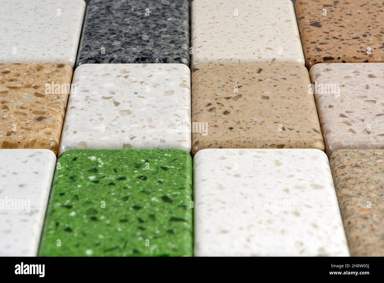 Large selection of stone samples for countertops and floors. Pieces of ...