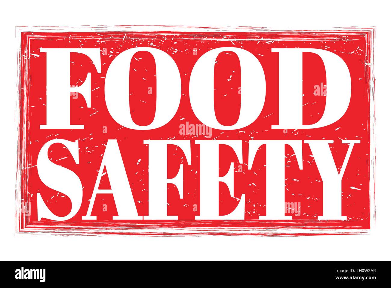 FOOD SAFETY, words written on red grungy stamp sign Stock Photo - Alamy