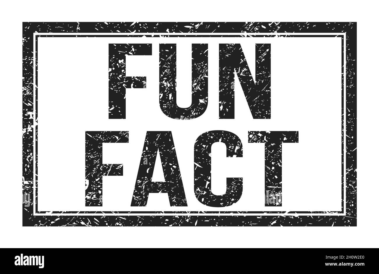FUN FACT, words written on black rectangle stamp sign Stock Photo - Alamy