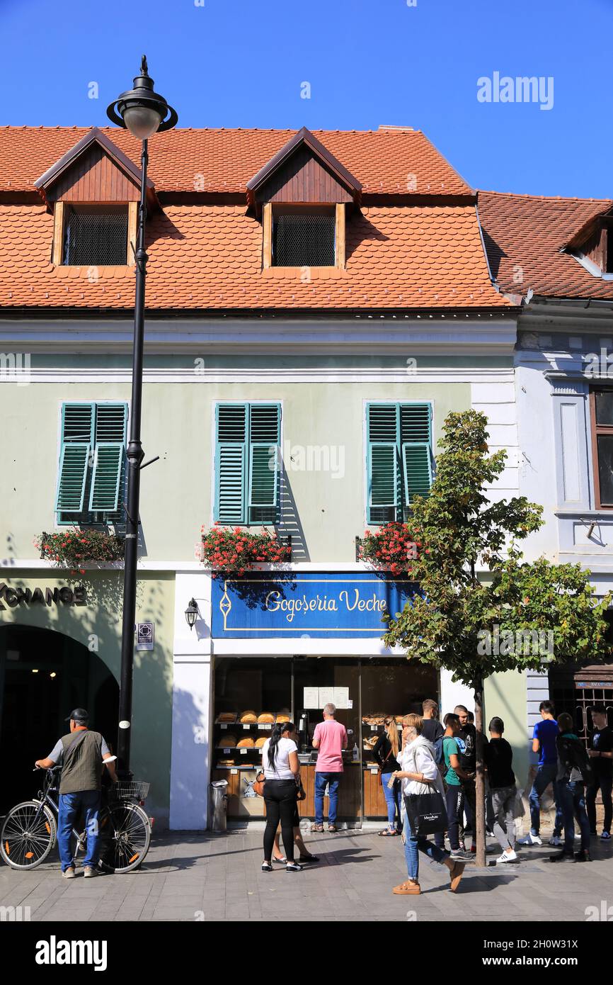 Traditional bakeries on Str Nicolae Balcescu in early autumn sunshine ...