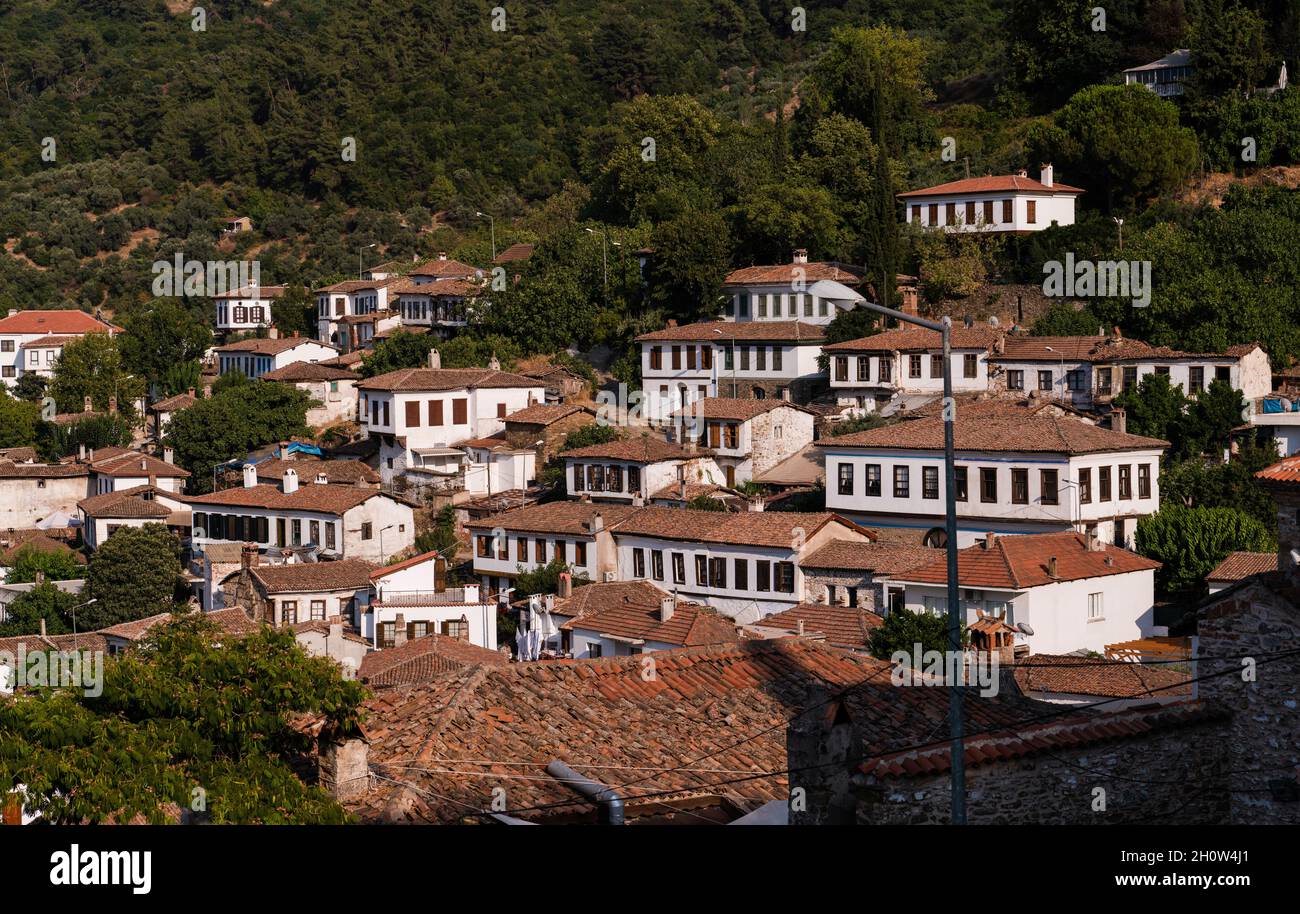 Traditional village houses of Sirince Village, Izmir, Turkey Stock ...
