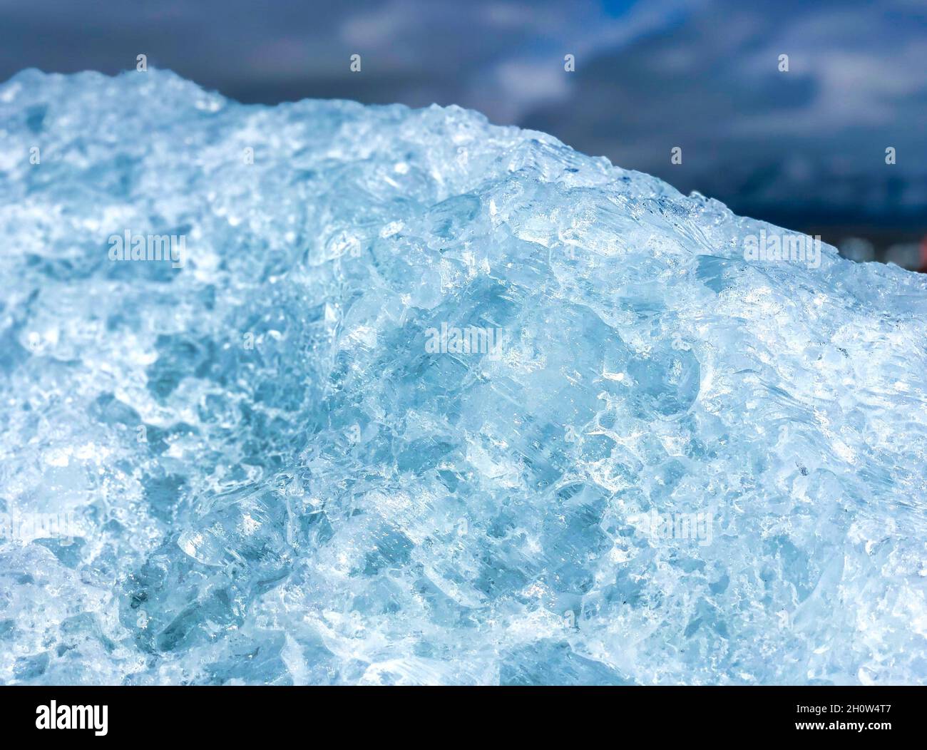High angle shot of an ice geological formation during the day Stock ...