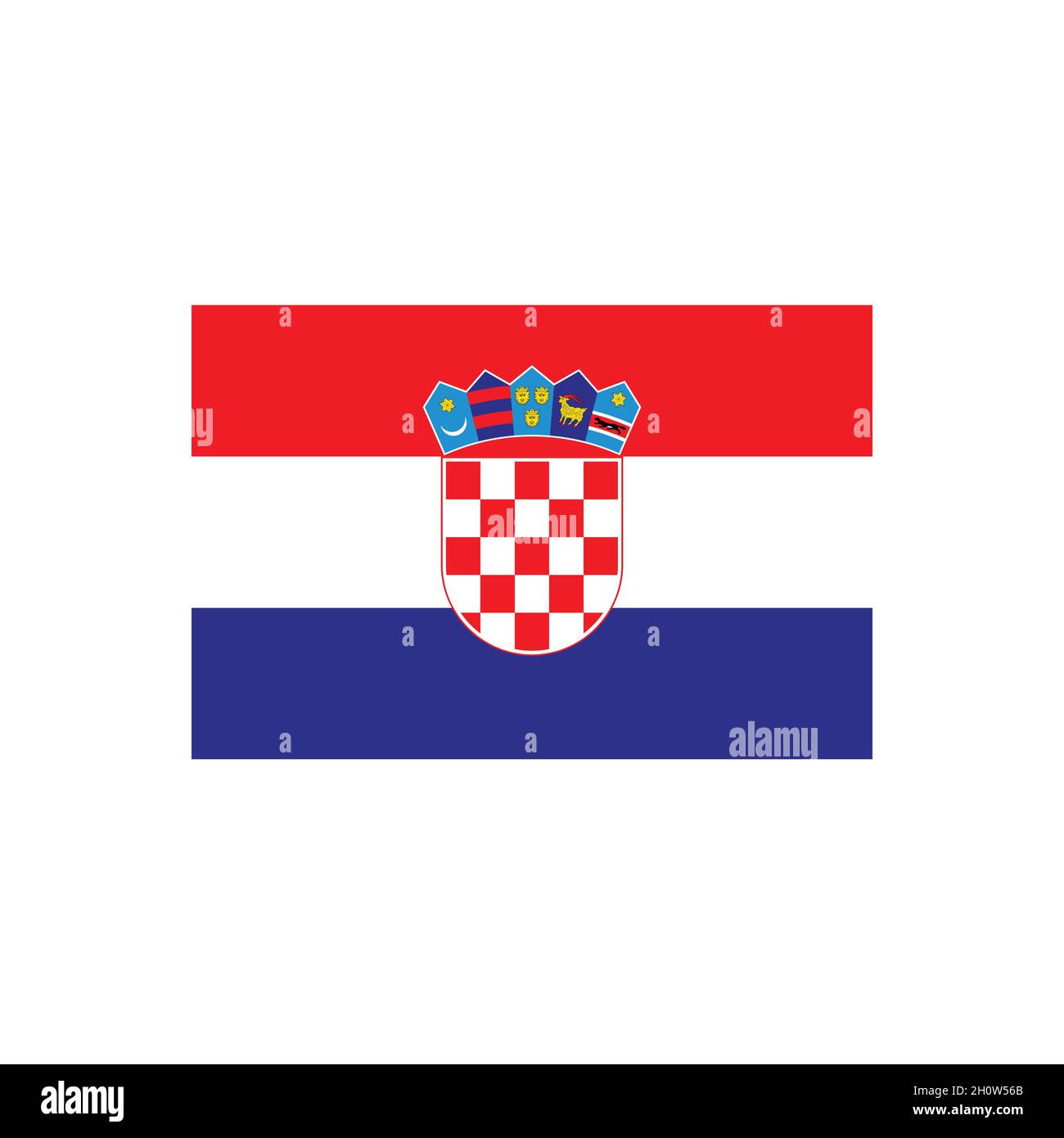 Flag of Croatia color line element. Vector element for web page, mobile ...