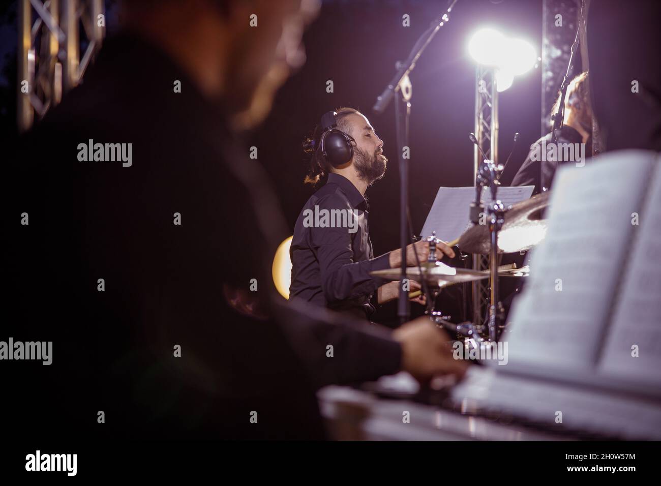 Bearded drummer hi-res stock photography and images - Alamy