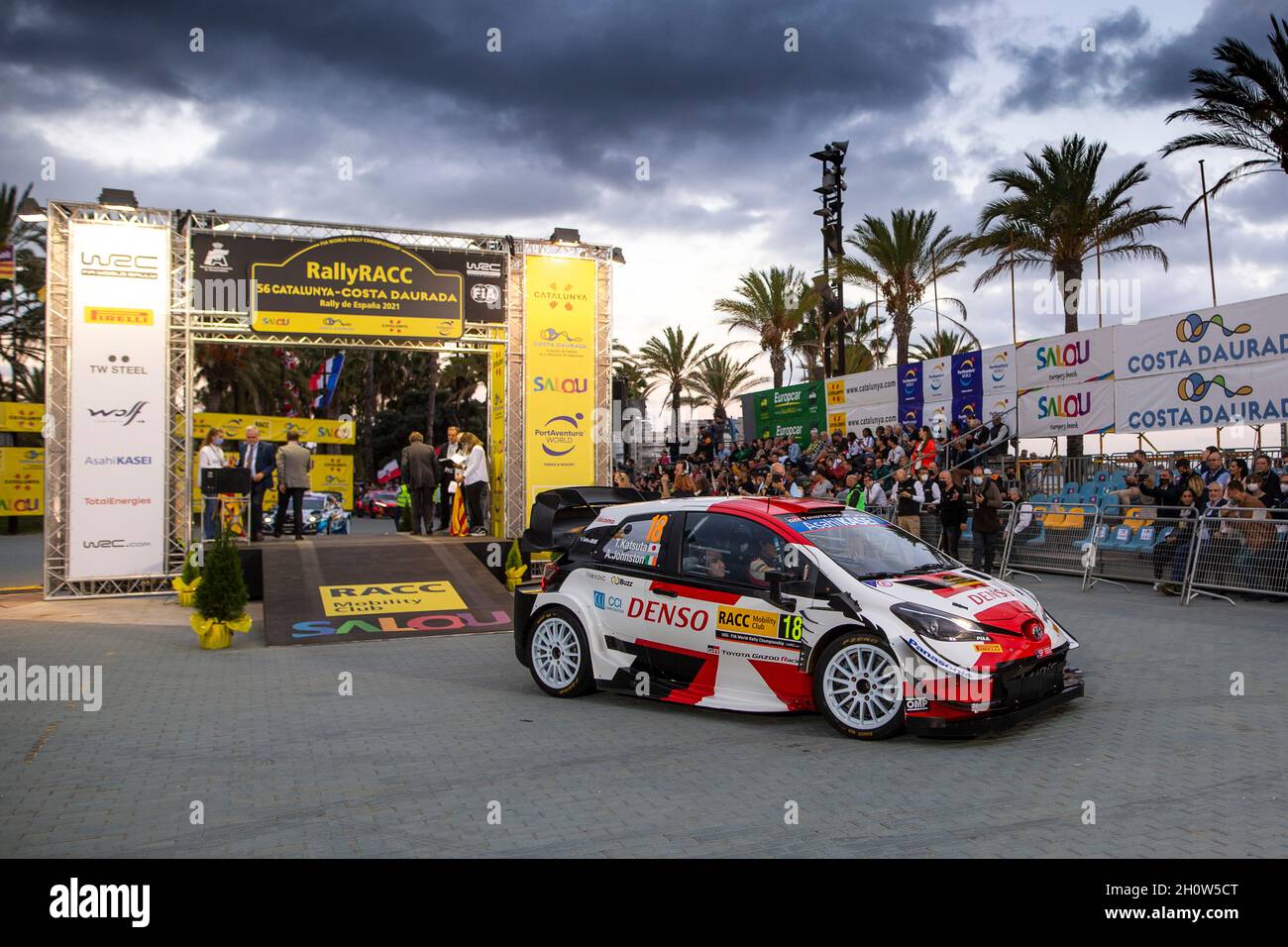 depart, start during the RACC Rally Catalunya de Espana, 11th round of ...