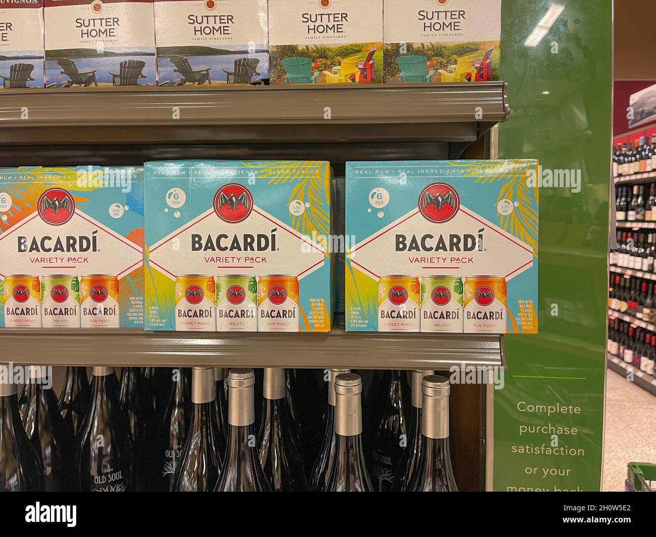 Orlando,FL USA - October 3, 2021: Cases of Bacardi Rum Hard Seltzer ...