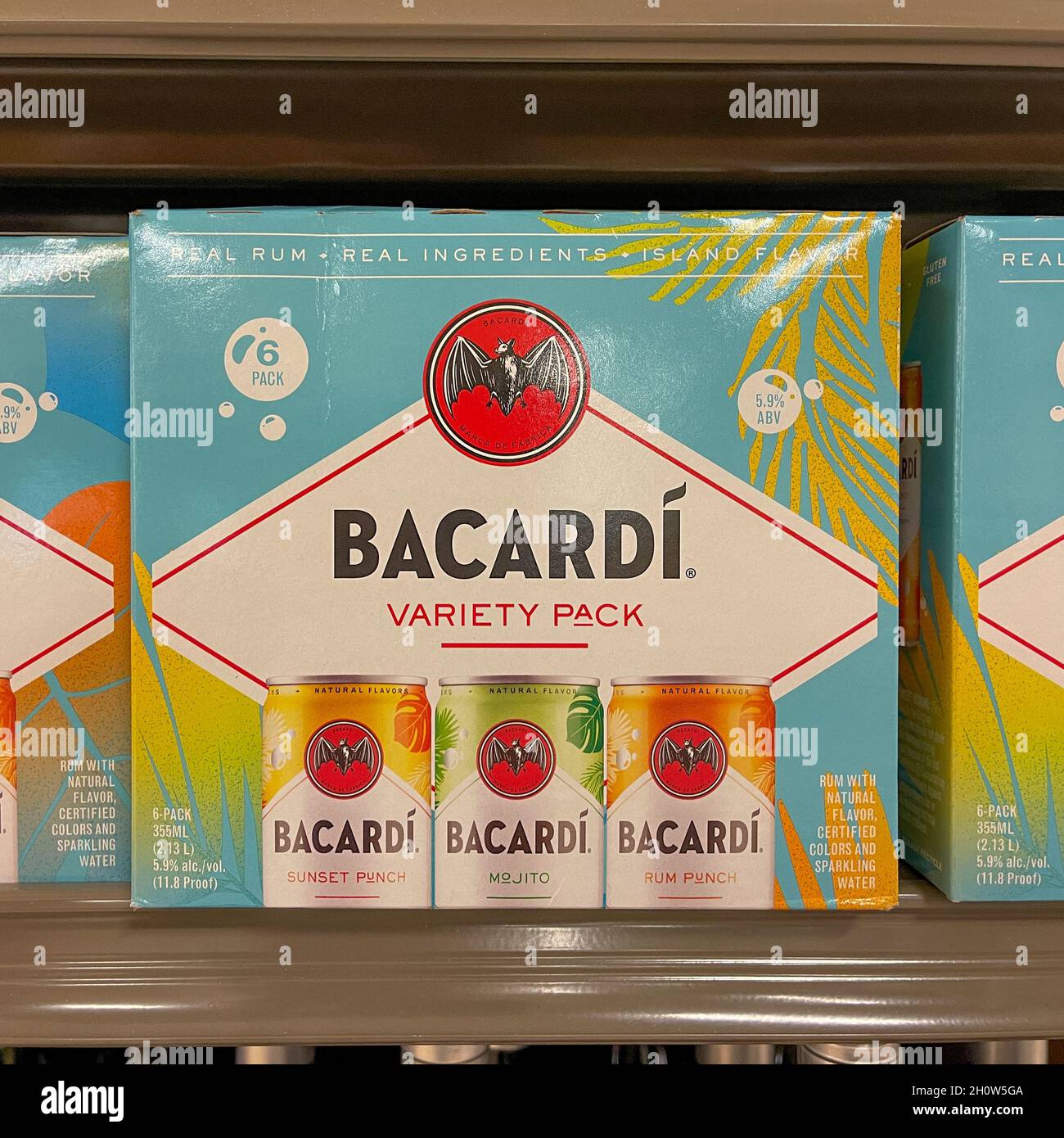 Orlando,FL USA - October 3, 2021: Cases of Bacardi Rum Hard Seltzer ...