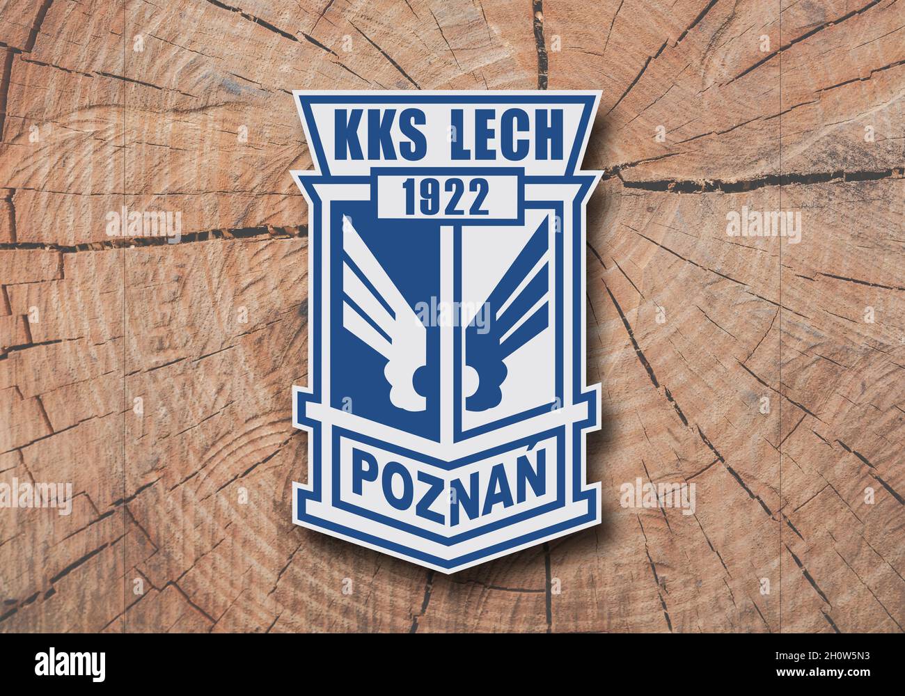Coat of arms FC Lech Poznań, football club from Poland Stock Photo - Alamy