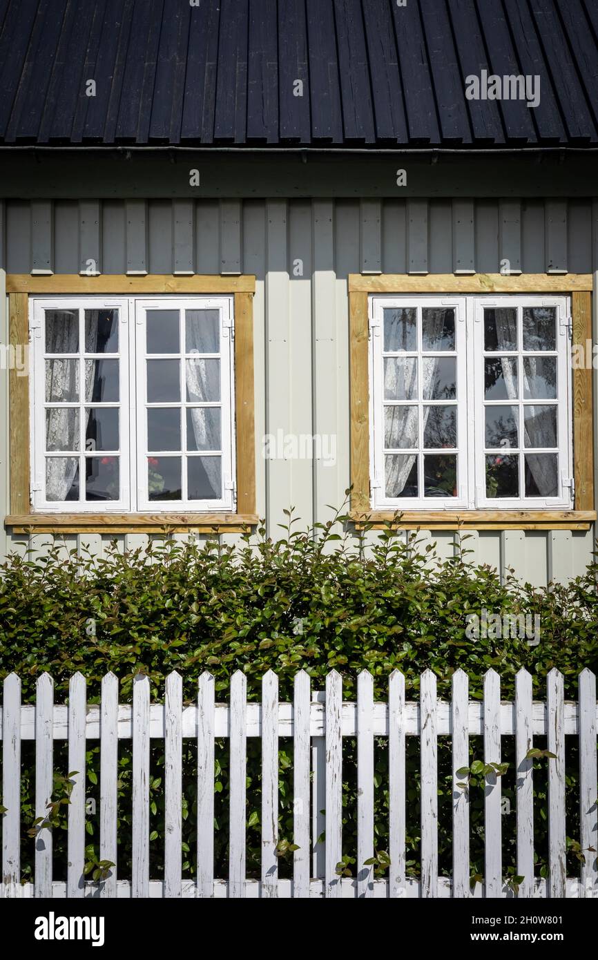 Hafnarfjordur, Iceland - July 17, 2021: A closeup of a traditional ...