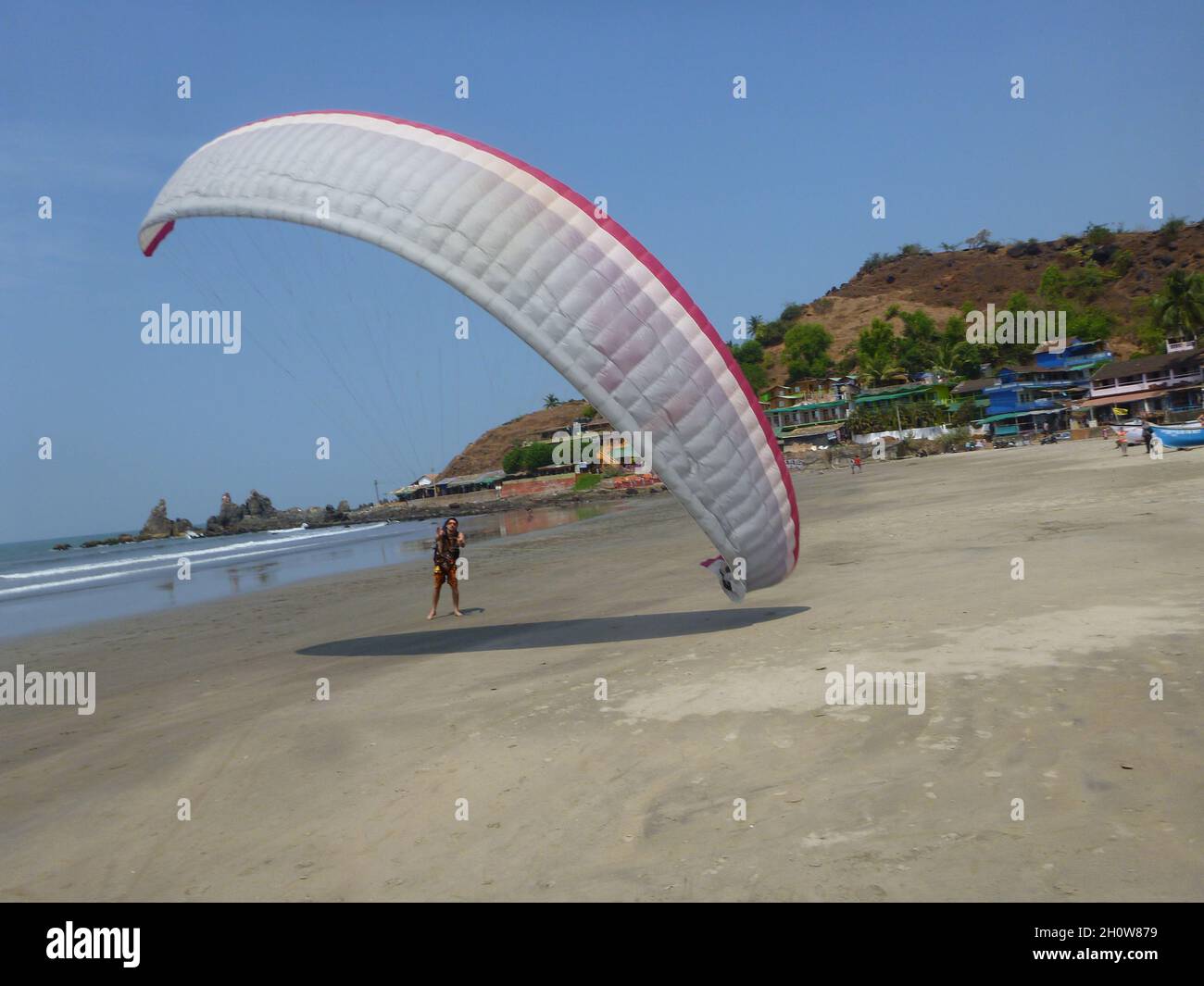 Arambol-beach in North Goa, Paragliding, India Stock Photo - Alamy