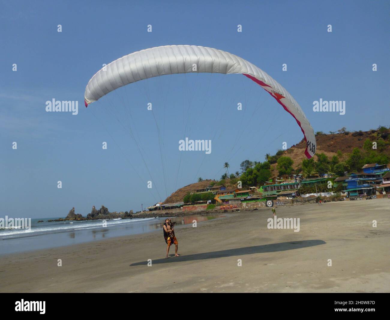 Arambol-beach in North Goa, Paragliding, India Stock Photo - Alamy
