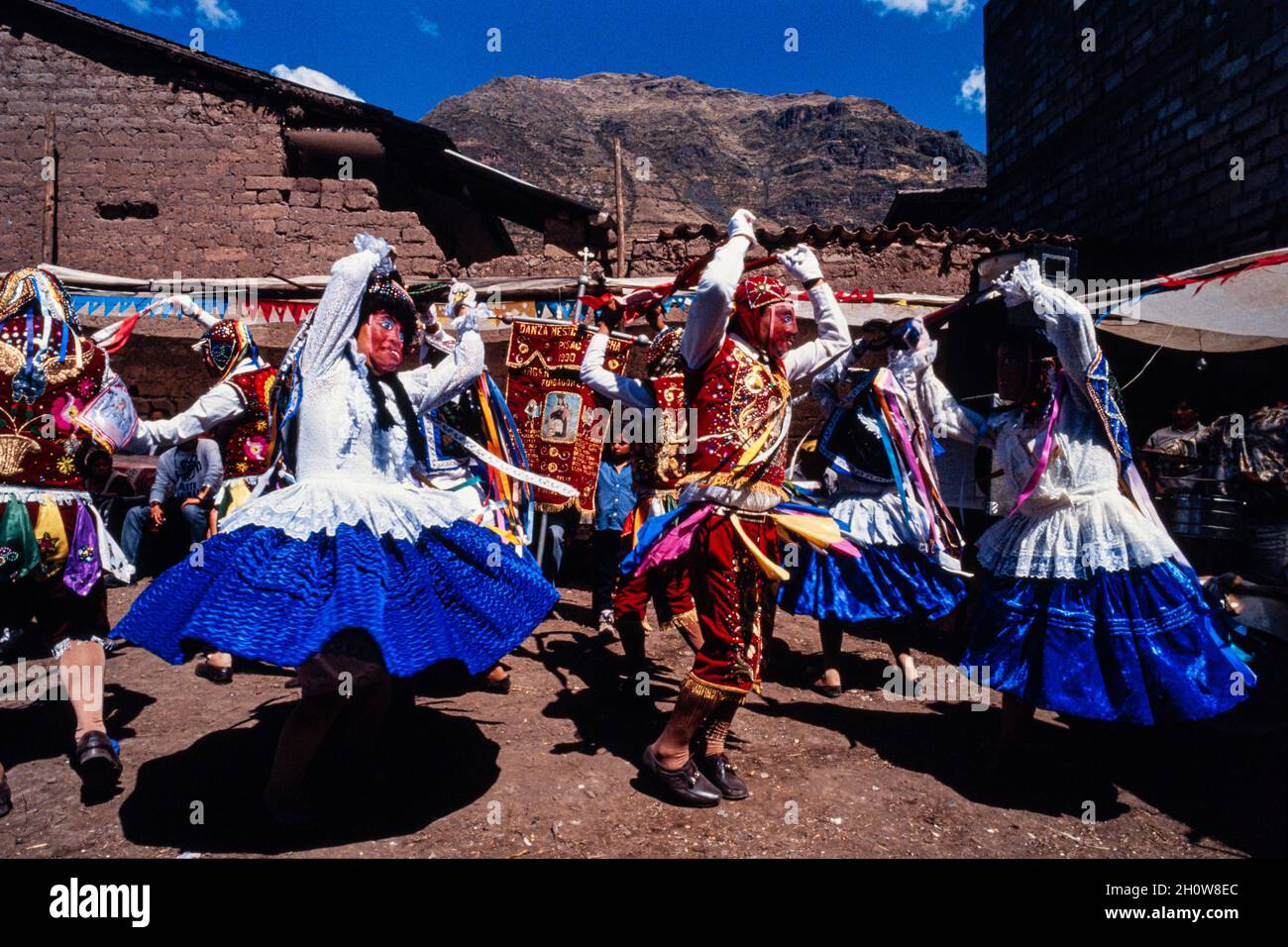 Mamacha Carmen festivities in Pisac, Sacred Valley Of Cusco, Peru Stock ...