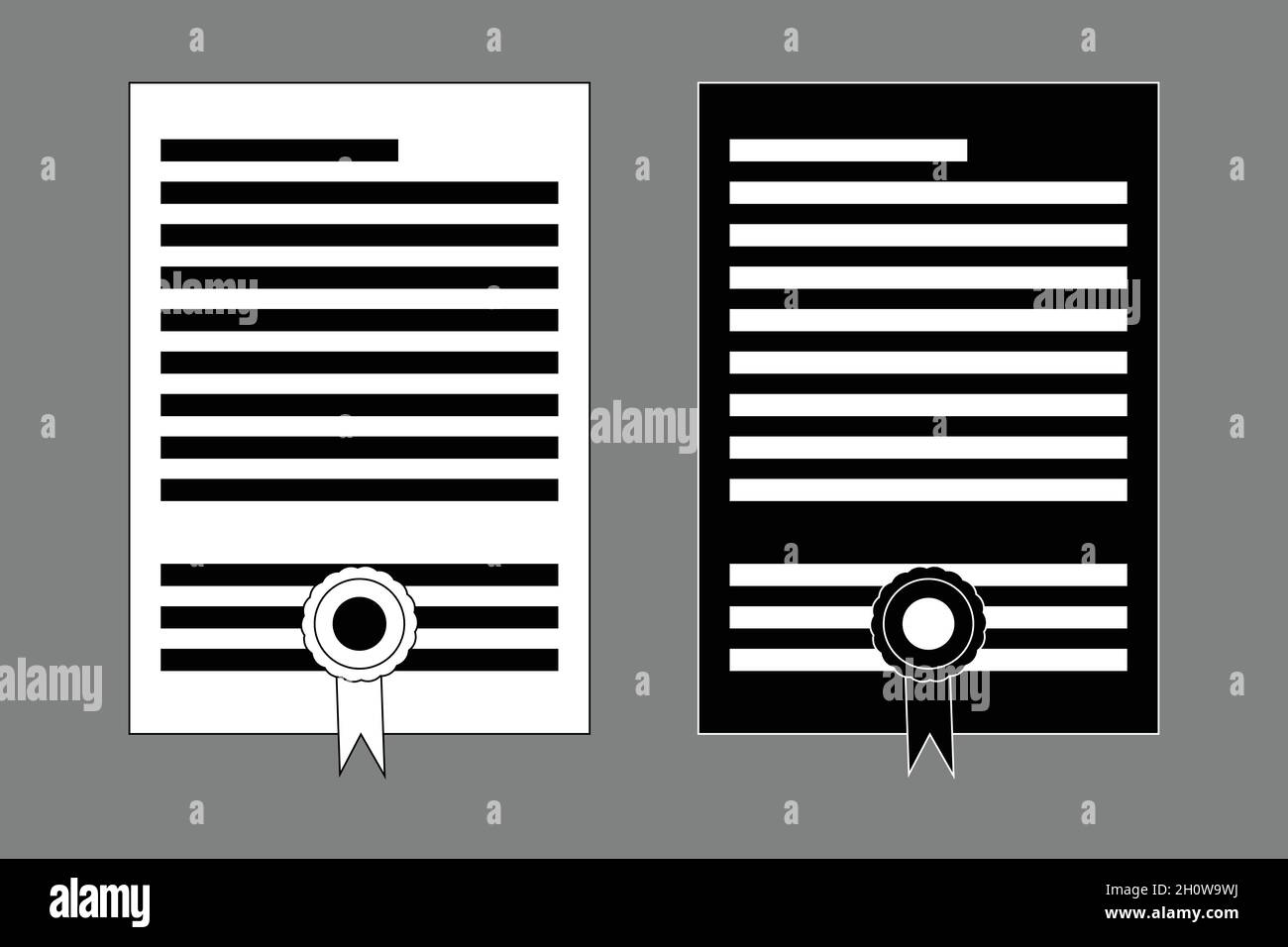 Icon certification achievement Stock Vector Images - Alamy